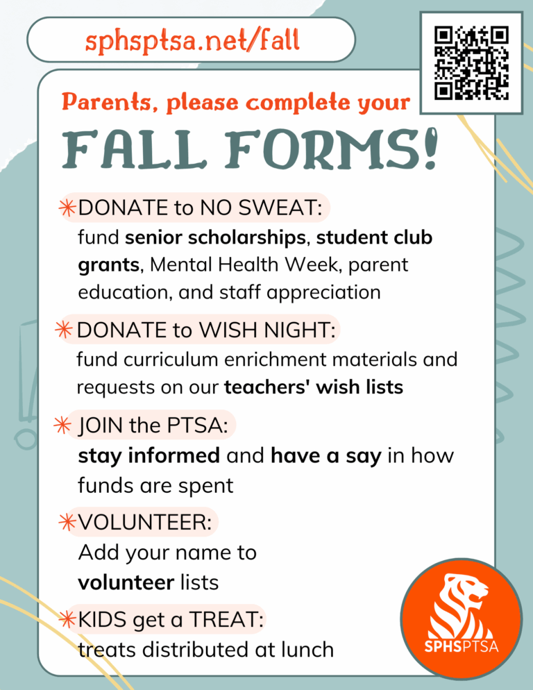 Fall Forms – SPHS PTSA